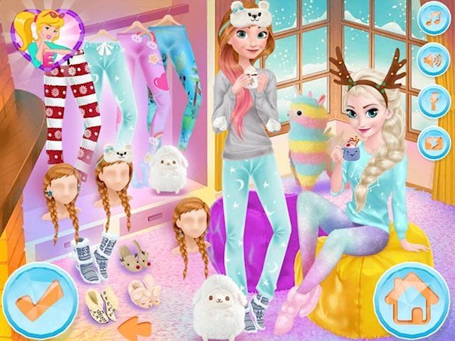 FROZEN SISTERS COZY TIME online game | POMU Games