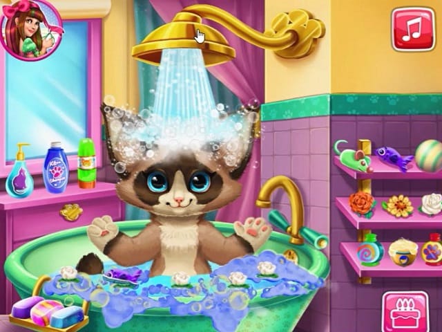KITTEN BATH online game | POMU Games