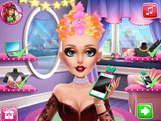 AUDREY'S GLAMOROUS REAL HAIRCUTS online game | POMU Games