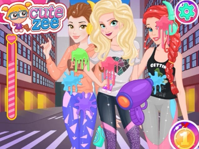PRINCESSES COLOR RUN online game | POMU Games