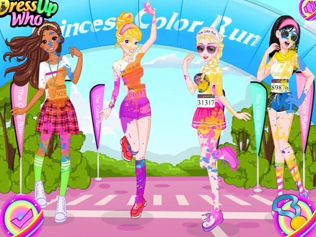 PRINCESS COLOR RUN online game | POMU Games