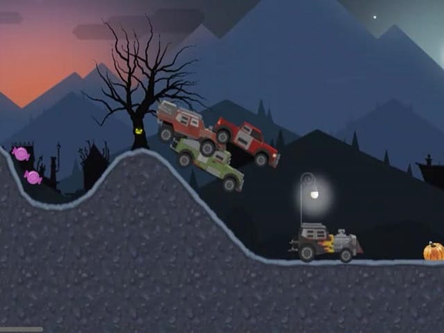 UPHILL HALLOWEEN RACING online game | POMU Games