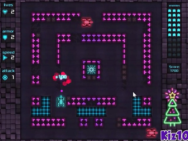 NEON BATTLE TANK online game | POMU Games