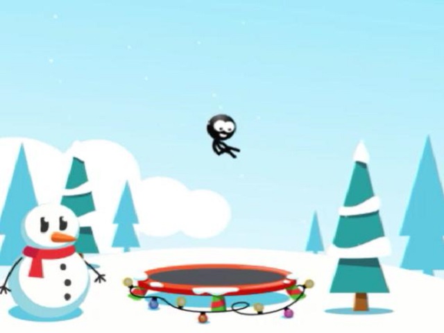 TRAMPOLINE STICKMAN online game | POMU Games