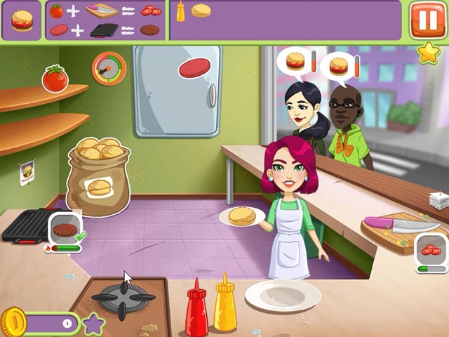 BURGER TRUCK FRENZY online game | POMU Games