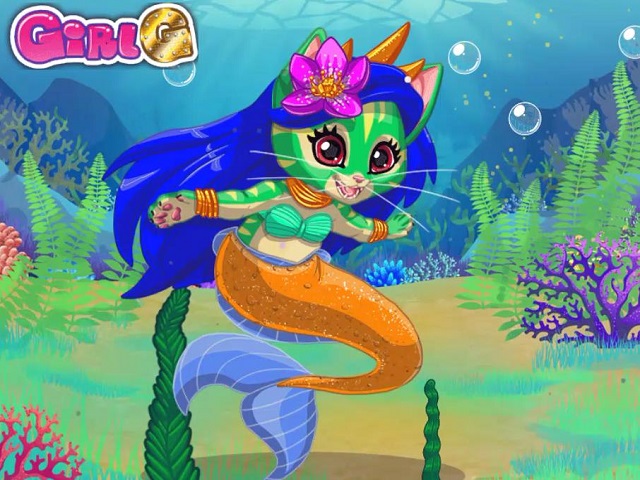 MERMAID KITTY MAKER online game | POMU Games