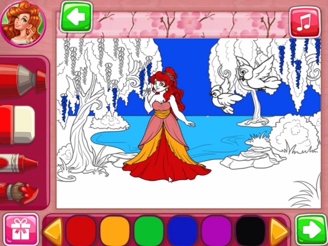 COLOR ME PRINCESS online game | POMU Games