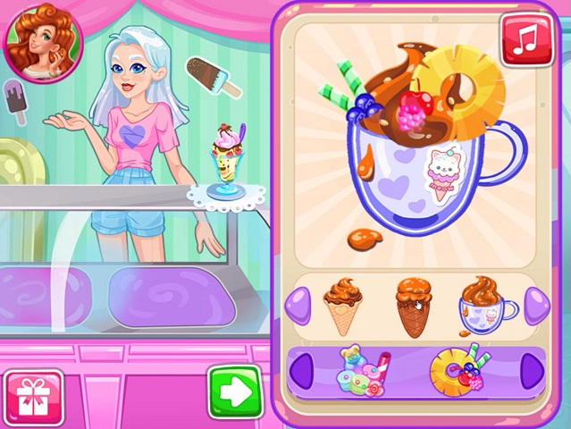 CRYSTAL'S ICE CREAM MAKER online game | POMU Games