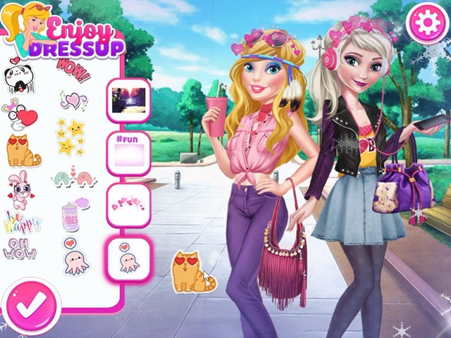 BARBIE AND ELSA OOTD online game | POMU Games