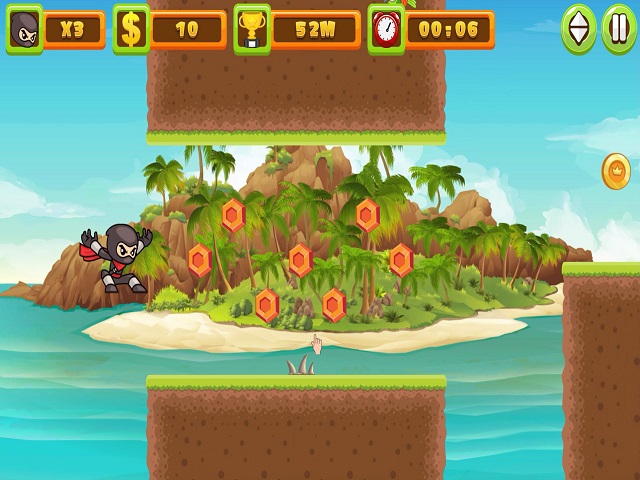 NINJA RUN 2 online game | POMU Games