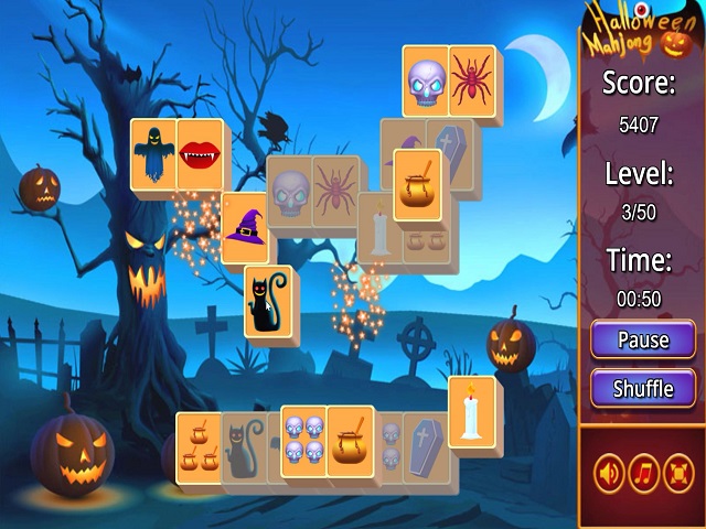 HALLOWEEN MAHJONG online game | POMU Games