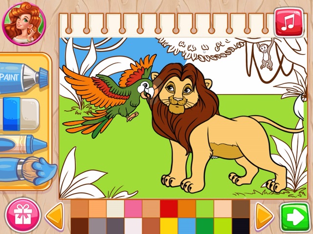 COLOR ME JUNGLE ANIMALS online game | POMU Games
