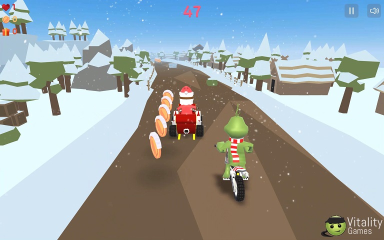 SANTA'S RUSH: THE GRINCH CHASE! online game | POMU Games