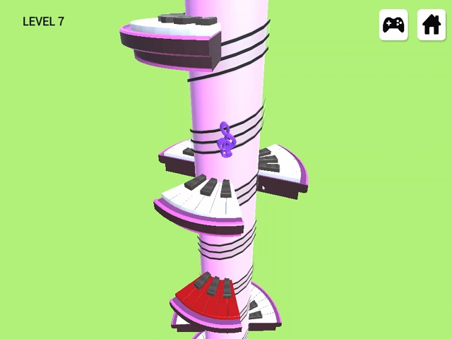 PIANO HELIX JUMP online game | POMU Games