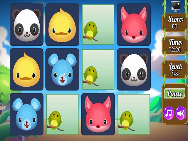 MEMORY ZOOBIES online game | POMU Games