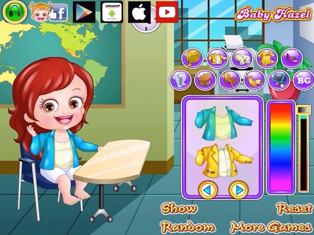 BABY HAZEL RECEPTIONIST DRESSUP online game | POMU Games