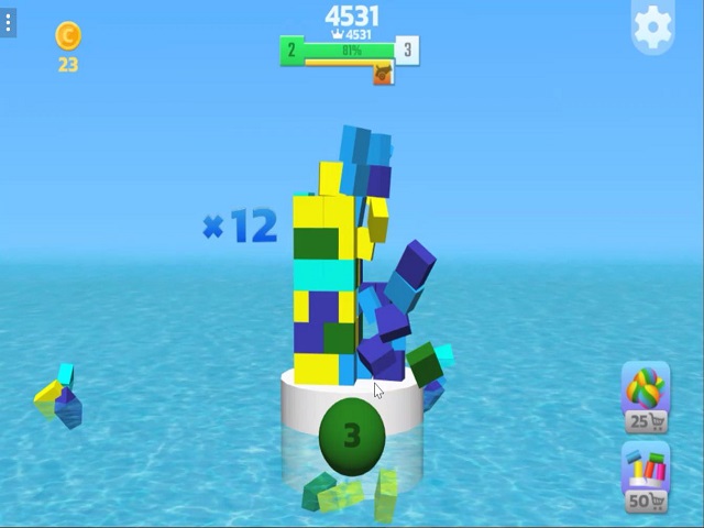 TOWER CRASH 3D online game | POMU Games