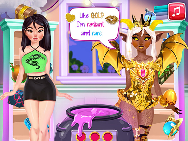 PRINCESS DRAGON TRANSFORMATION online game | POMU Games