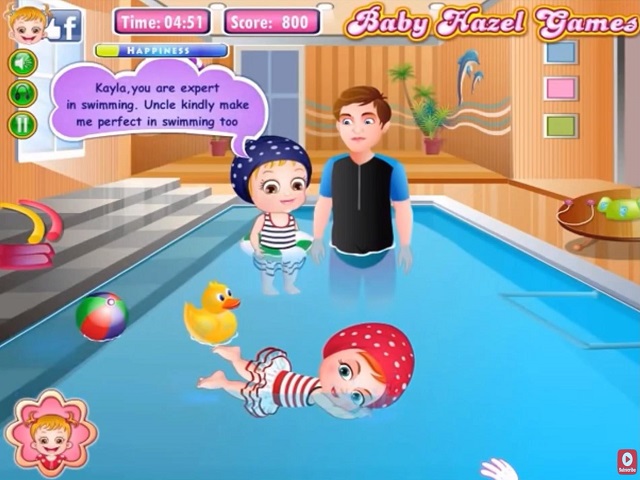 BABY HAZEL SWIMMING online game | POMU Games