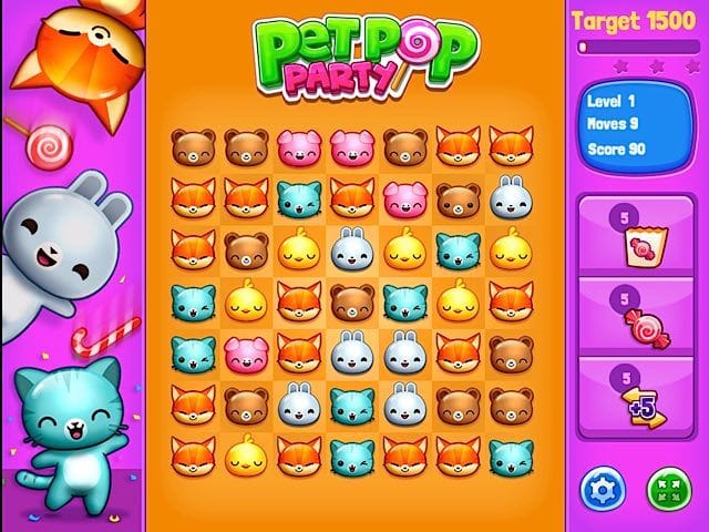 PET POP PARTY online game | POMU Games