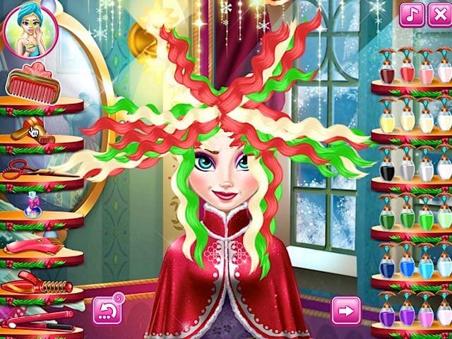 ELSA CHRISTMAS REAL HAIRCUTS online game | POMU Games